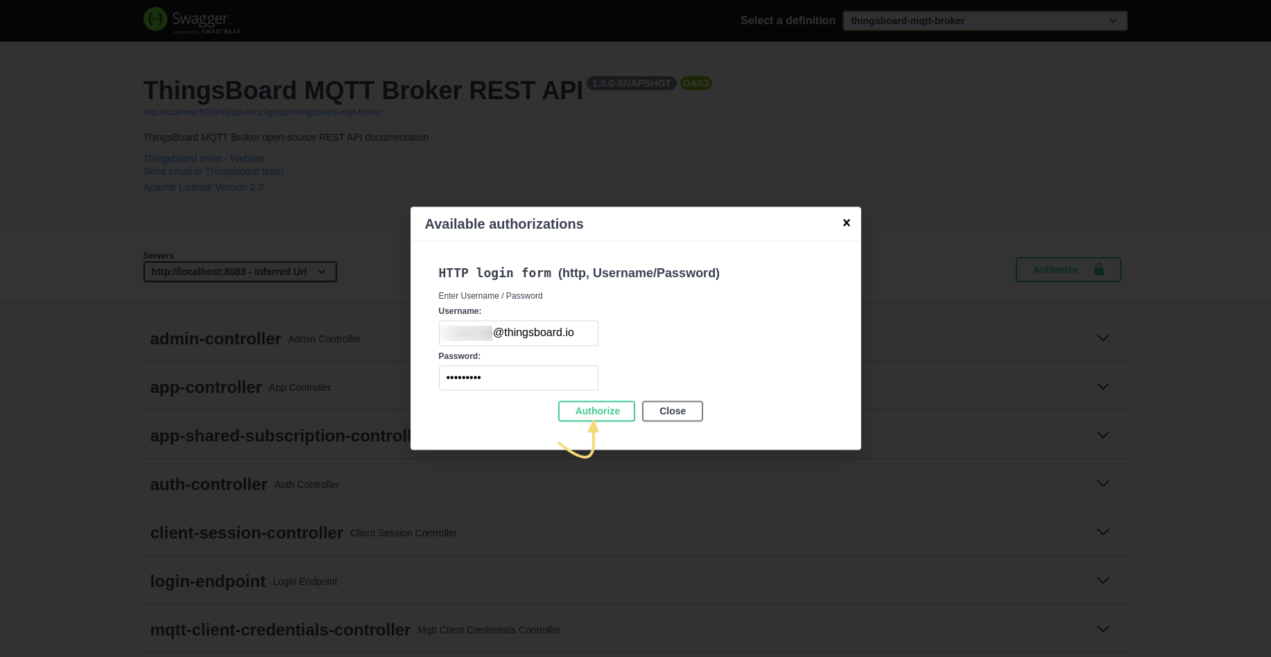 Administration REST API | MQTT Broker