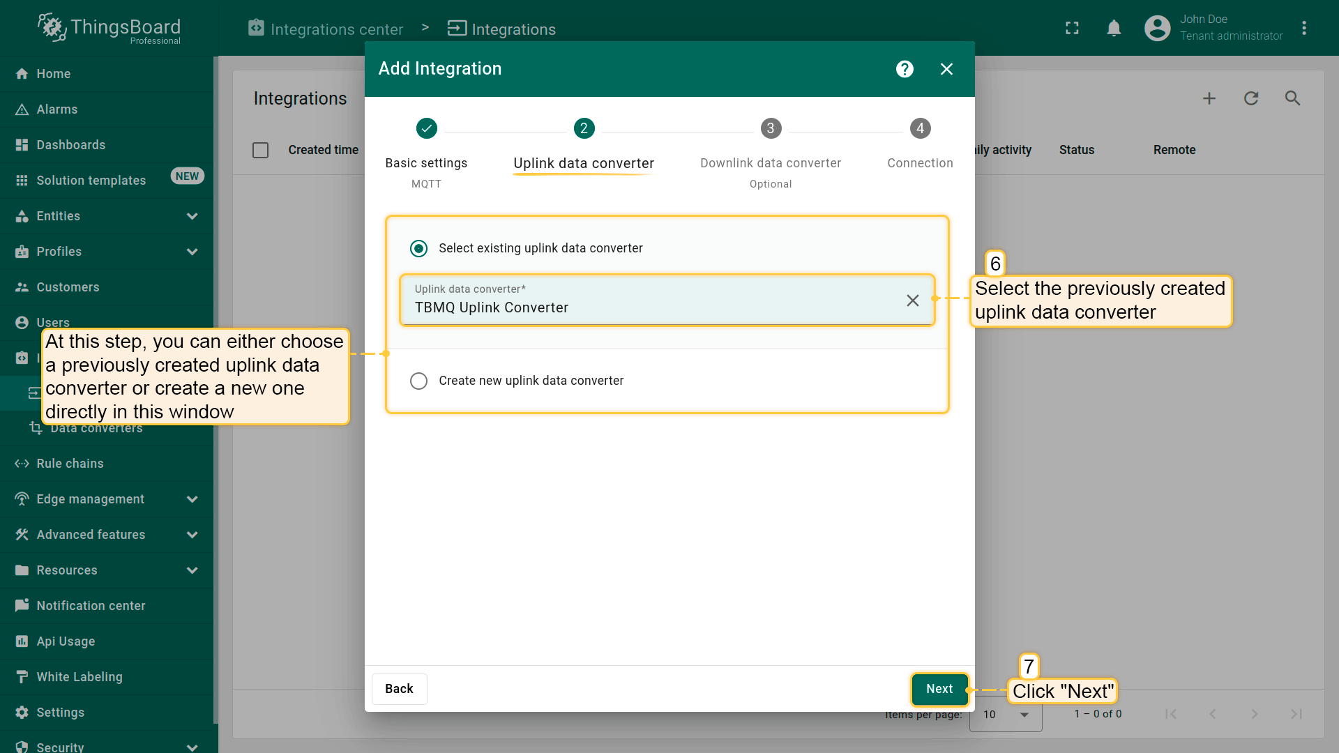 Integration with ThingsBoard | MQTT Broker
