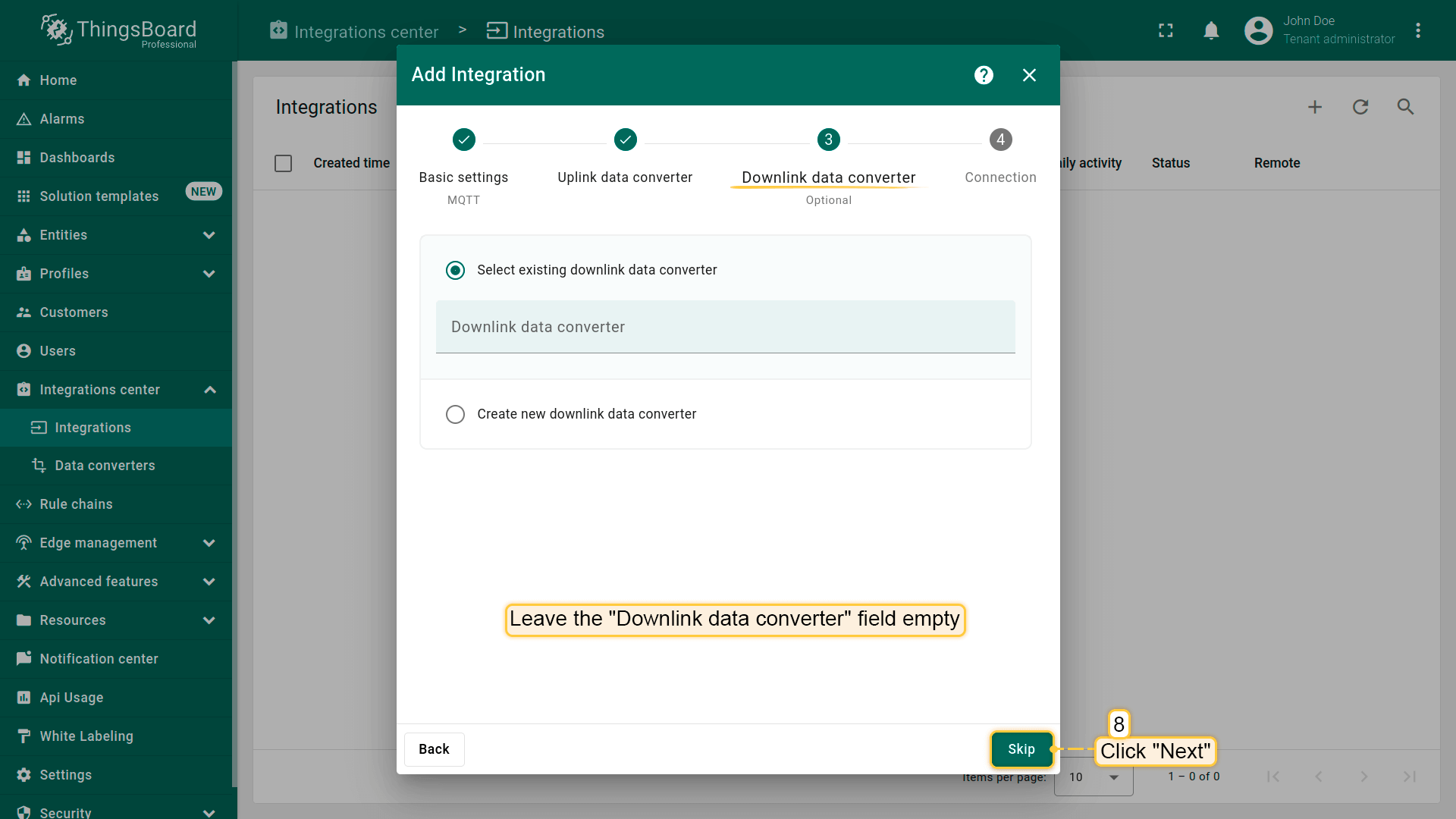 Integration with ThingsBoard | MQTT Broker