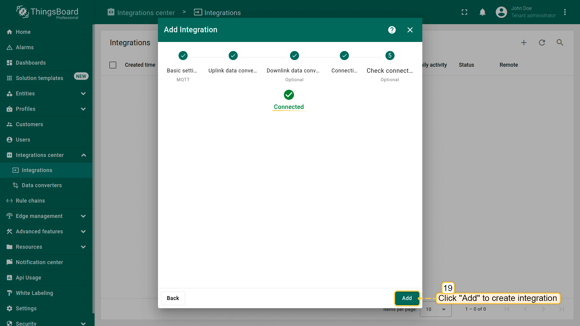 Integration with ThingsBoard | MQTT Broker