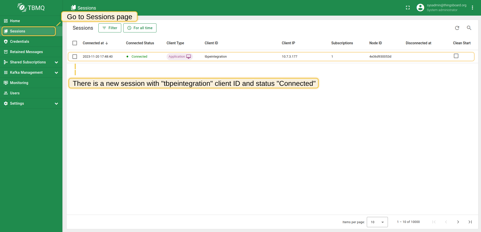Integration with ThingsBoard | MQTT Broker