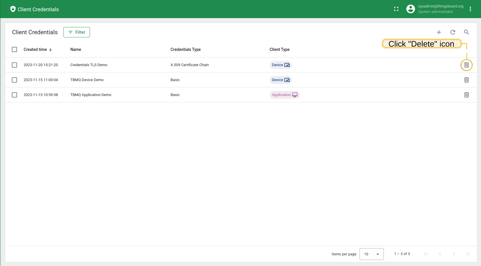 MQTT Client Credentials | MQTT Broker