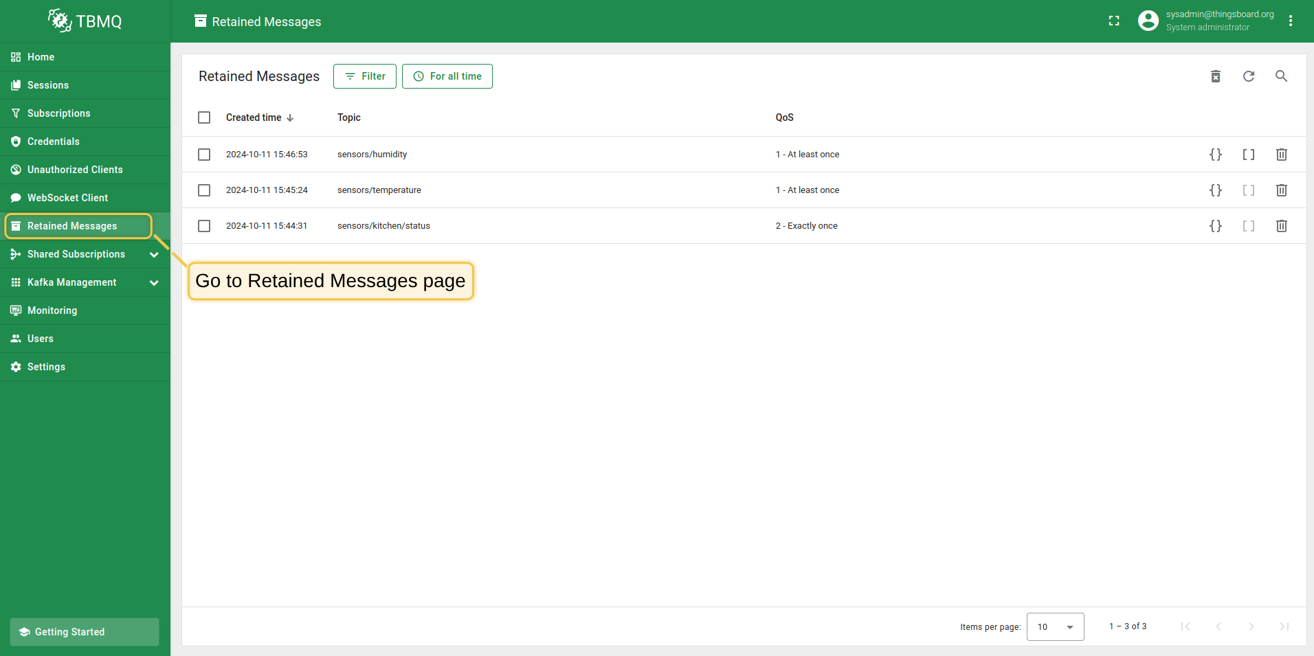 Retained Messages | MQTT Broker