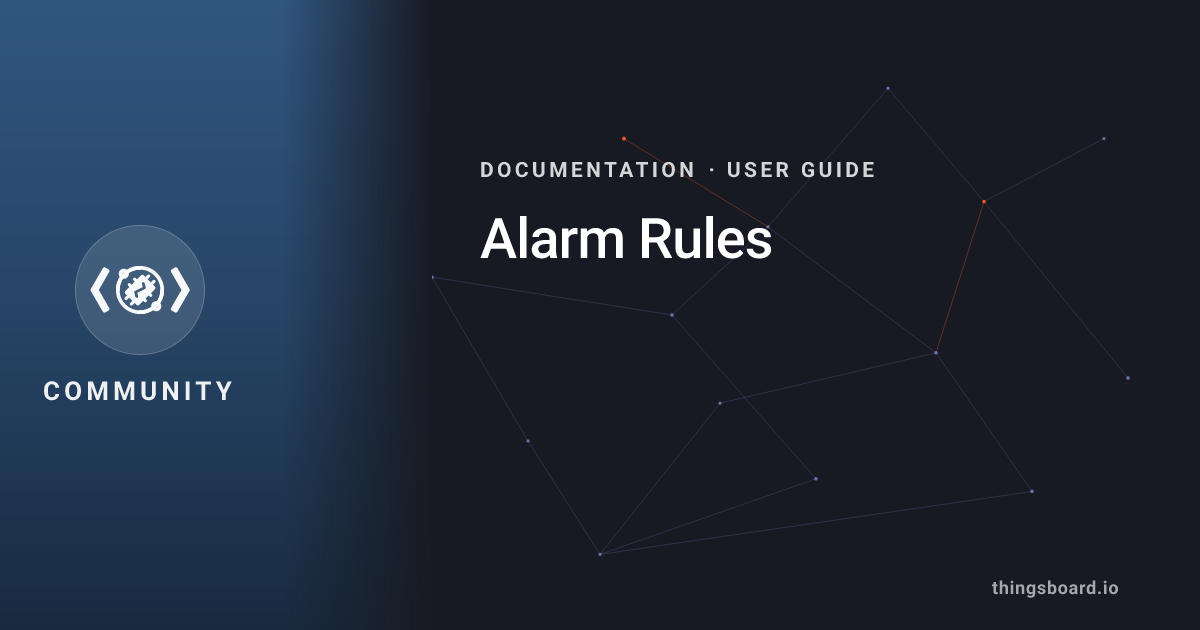 Alarm Rules | Docs | ThingsBoard